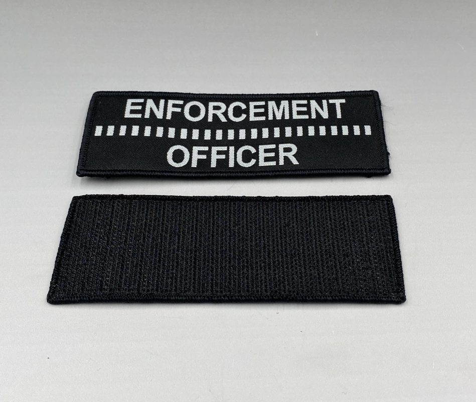 ENFORCEMENT OFFICER BACK PATCH HOOK AND LOOP LARGE AND SMALL – (HW704 ...