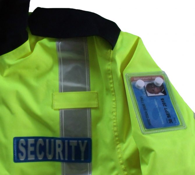 Hi Viz Two-Tone Security Officers Waterproof Hooded Winter Coat ...